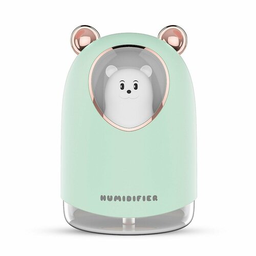 Увлажнитель воздуха для дома настольный Humidifier К5, зелёный медвежонок