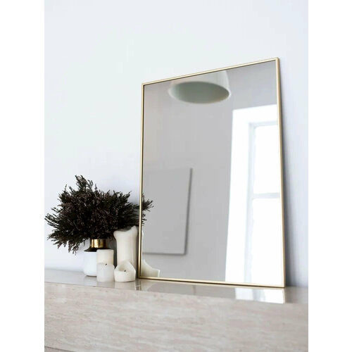 Зеркало интерьерное Calin 50x70, золотой, алюминиевая рама