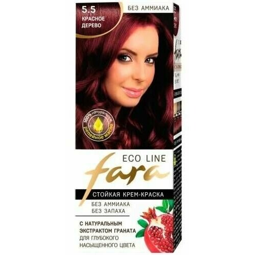 Fara Краска для волос Eco Line Green, 5.5 красное дерево, 90 мл