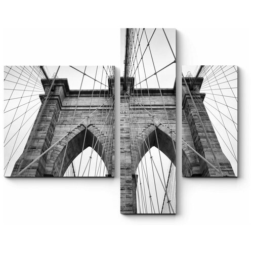 Модульная картина Строгость цвета, Бруклинский мост 130x107