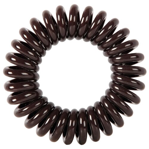 Dewal Beauty Резинки для волос, серия "Пружинка", 3 шт/уп, D 50 мм, полимерный материал, цвет коричневый (DBR02_1)