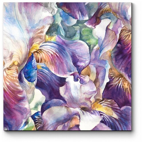 Модульная картина Фиолетовые ирисы 70x70