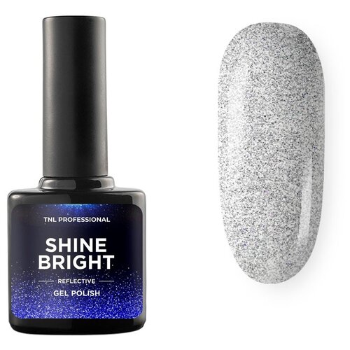 TNL Professional гель-лак для ногтей Shine Bright, 10 мл, 01 серебряный луч