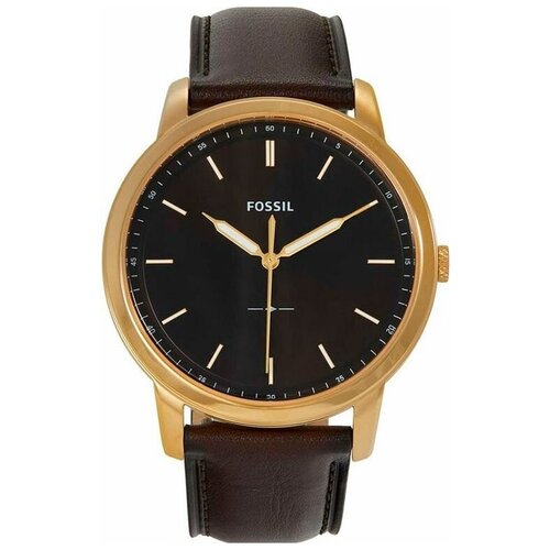 Наручные часы FOSSIL Minimalist, коричневый, золотой