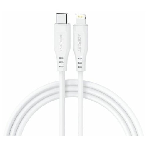 Кабель ACEFAST C3-01 USB-C to Lightning TPE charging data cable для подзарядки и передачи данных. Цвет: белый