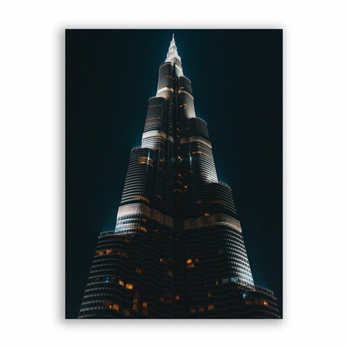 Постер, плакат на бумаге / Дубай - Бурдж-Халифа / Размер 30 x 40 см