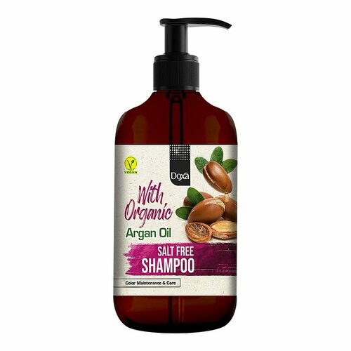 Doxa Шампунь для волос бессолевой Забота и сохранение цвета, с натуральным аргановым маслом, 500 мл
