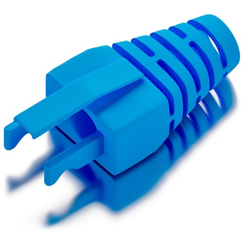 Колпачок для коннектора 8p8c RJ-45 5кат изолирующий синий (10шт) диаметр кабеля: 5.0-5.5 мм (7753347)