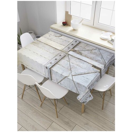 Скатерть прямоугольная JoyArty на кухонный стол "Прочная конструкция" из оксфорда, 120x145 см