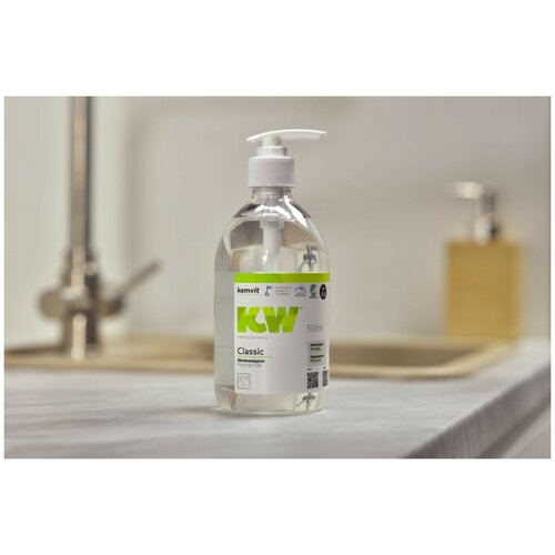Жидкое мыло без отдушек kemvit KW Classic, 500 мл.