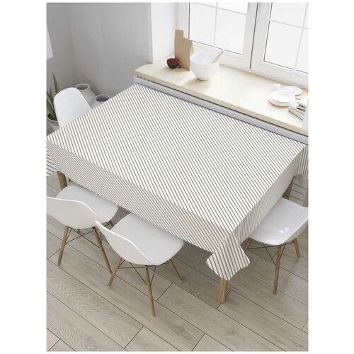 Скатерть прямоугольная JoyArty на кухонный стол "Моно полосы" из оксфорда, 120x145 см