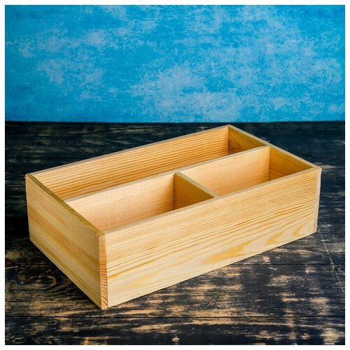 Дарим Красиво Ящик деревянный 20.5×34.5×10 см подарочный комодик