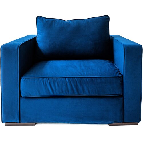 Диван-кресло модульный трансформер HAPPYME базовый 120 см (1 модуль 90 х 75 см чехлы велюр синий)