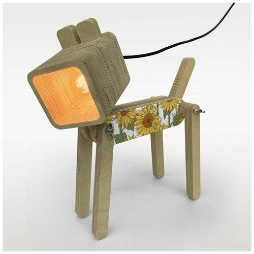Настольная лампа светильник "Собака" модель Подсолнух - 57
