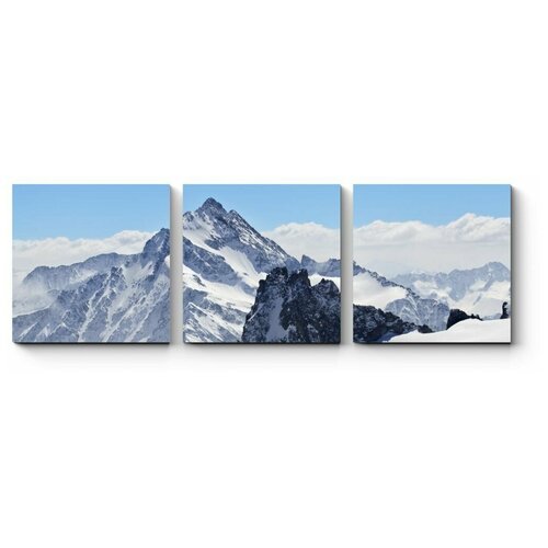 Модульная картина Зимний пейзаж на Маттерхорне 160x53
