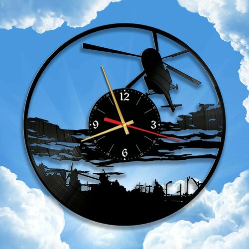 Настенные часы с изображением вертолета, вертолёта