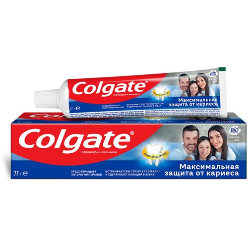 Зубная паста Colgate Максимальная защита от кариеса Свежая мята, 50 мл, 77 г, синий/красный