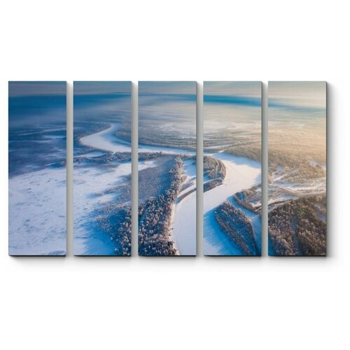 Модульная картина Замерзшая река 150x90