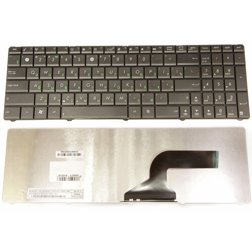 Клавиатура для ноутбука Asus N61Ja, черная, без рамки