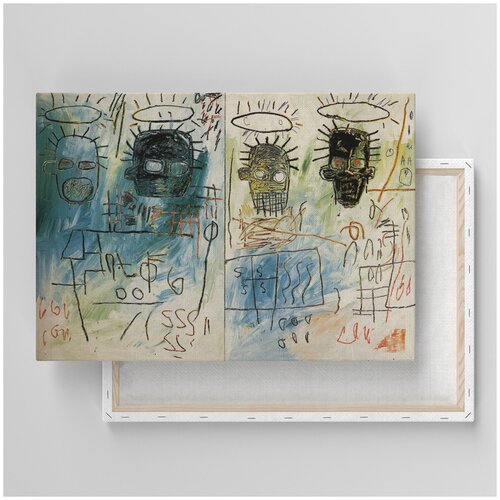 Картина на холсте с подрамником / Basquiat J.M. - Six Crimee / Баския Жан-Мишель