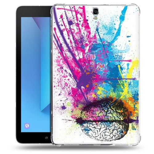 Чехол задняя-панель-накладка-бампер MyPads яркий красочный мозг для Samsung Galaxy Tab S3 9.7 SM-T820/T825 противоударный