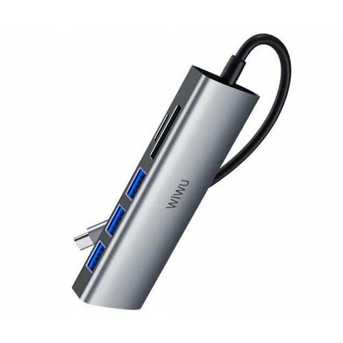 Хаб USB Wiwu Alpha 532ST Type-C - 3xUSB 3.0 Grey 13598