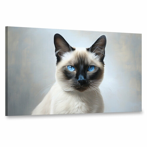 Интерьерная картина 100х60 "Кот и его глубокий взгляд"