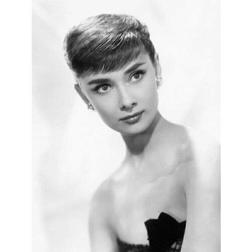 Плакат, постер на холсте Audrey Hepburn/Одри Хепбёрн/винтажный/ретро. Размер 21 х 30 см