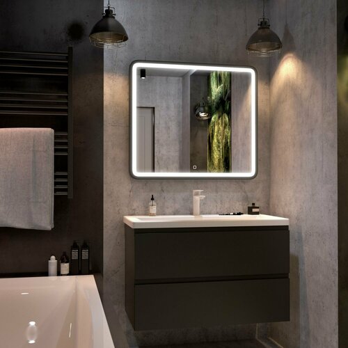 Мебель для ванной комнаты подвесная Art&Max BIANCHI 100 см Серый Матовый