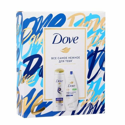 Dove Подарочный набор Dove: шампунь, 250 мл + крем-гель для душа, 250 мл