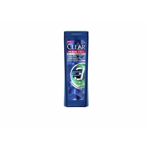 Набор из 3 штук Шампунь-бальзам, гель для душа Clear Men Ультра свежесть 400мл