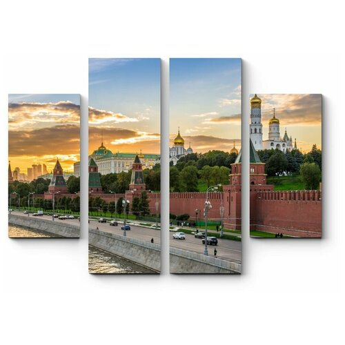 Модульная картина Закат в самом сердце Москвы 130x98