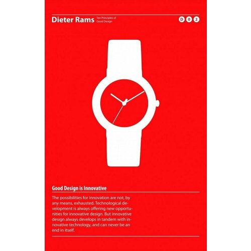 Плакат, постер на бумаге Dieter Rams-Good design/Дитер Рамс-Хороший дизайн. Размер 42 х 60 см