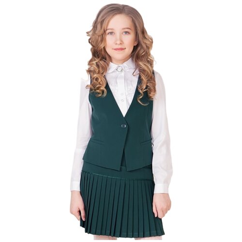 Школьная юбка Инфанта, размер 152-80, зеленый