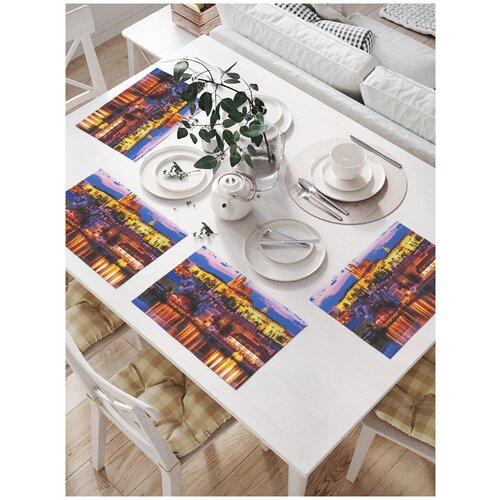 Комплект салфеток JoyArty "Панорама Влтавы" для сервировки стола (32х46 см, 4 шт.)