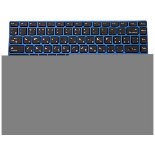 Клавиатура для ноутбука Lenovo 25013126 русская, черная с синей рамкой