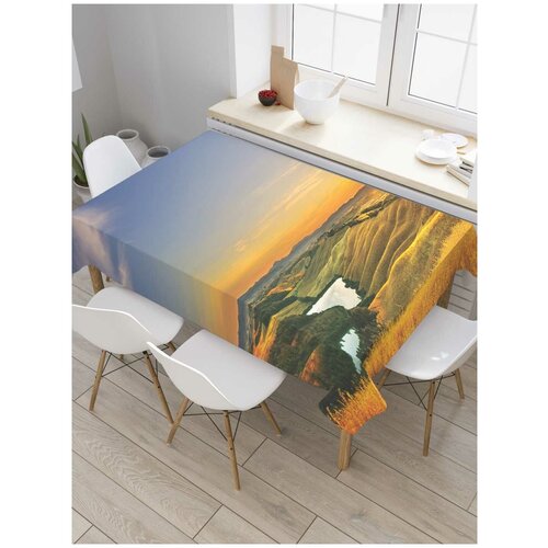Скатерть прямоугольная JoyArty на кухонный стол "Долина желаний" из оксфорда, 120x145 см