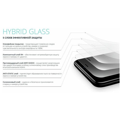 Защитное стекло на Lenovo Tab 3 10" Business, TB3-X70L (Гибридное: пленка+стекловолокно) Hybrid Glass , Brozo
