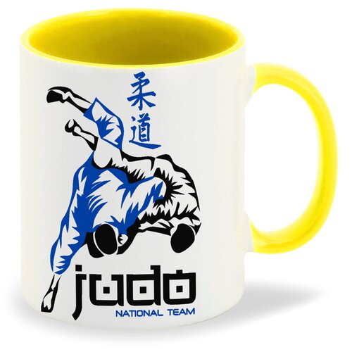 Кружка желтая CoolPodarok Judo (дзюдо)