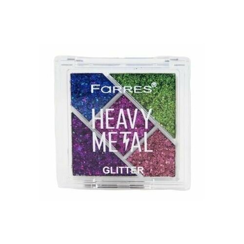 Farres cosmetics Тени для век Heavy Metal Glitter, тон 02