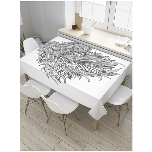 Скатерть прямоугольная JoyArty на кухонный стол "Царская грива" из оксфорда, 180x145 см