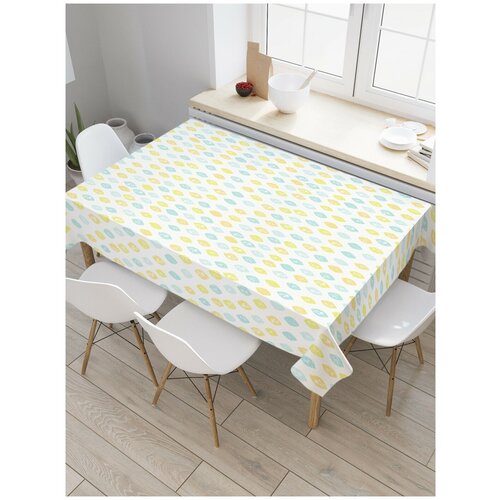 Скатерть прямоугольная JoyArty на кухонный стол "Лимоны и лаймы" из оксфорда, 120x145 см