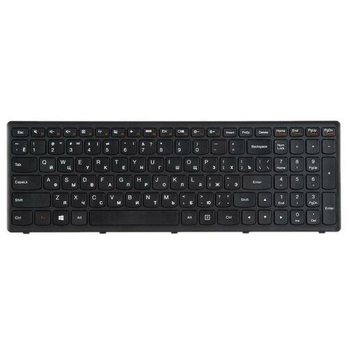 Клавиатура для ноутбука Lenovo IdeaPad Flex 15, G500S, G505A, G505G, G505S, S500, S510, S510p, Z510, черная с рамкой, гор. Enter ZeepDeep