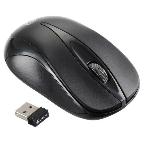 Мышь компьютерная Oklick 675MW ч/с оптич (800dpi) беспроводная USB (2but), 1 шт.