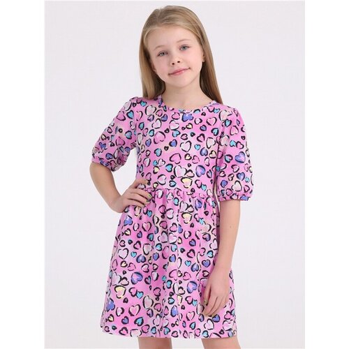 Платье Апрель, размер 76-146, мультиколор, розовый