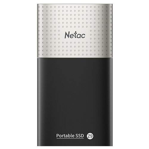 500 ГБ Внешний SSD Netac Z9, USB 3.2 Gen 2 Type-C, черный/серебристый