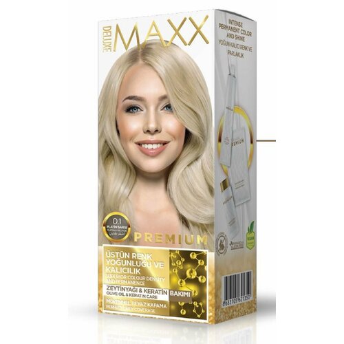 MAXX DELUXE PREMIUM Краска для волос 0.1 платиновый блондин