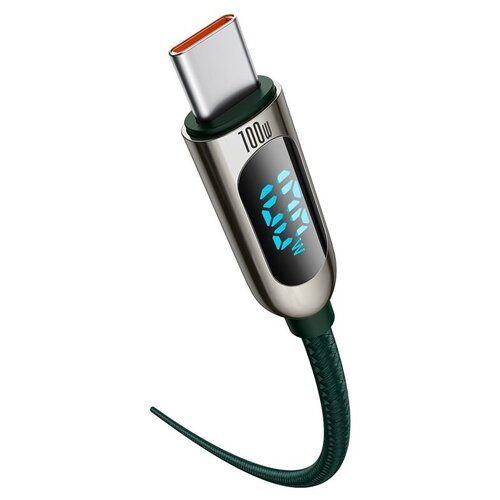 Кабель для быстрой зарядки с измерителем мощности, Baseus USB Type C - Кабель USB Type C 100 Вт (20 В / 5 А) 1 м , черный (CATSK-B01)