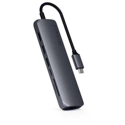 USB-концентратор  Satechi SLIM MULTI-PORT (ST-UCSMA3), разъемов: 3, 12 см, серый космос