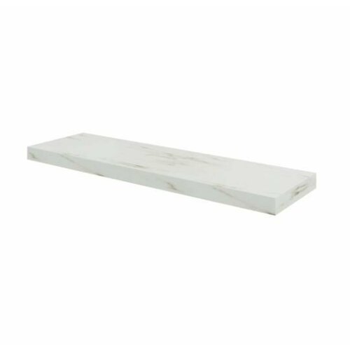 Полка мебельная White Marble 80x23.5x3.8 см МДФ цвет белый мрамор